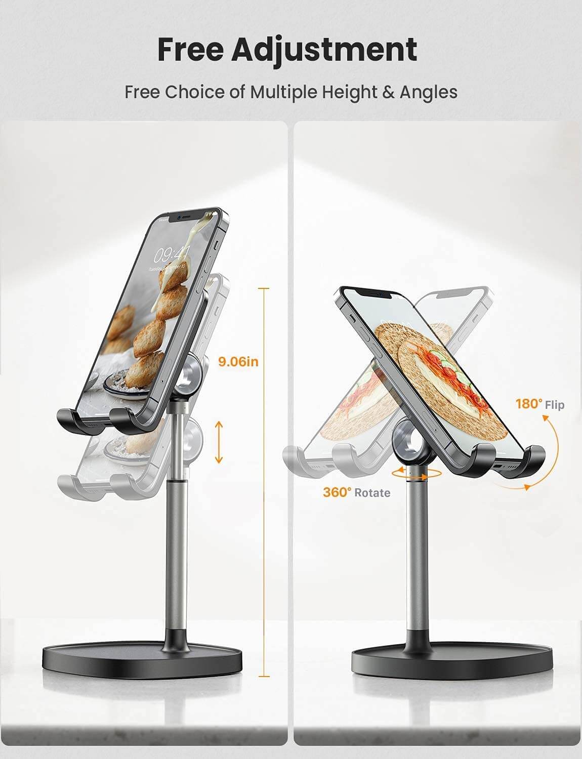 Simplist Lisen Phone & Tablet Stand - Adjustable Phone Stand for Desk ...