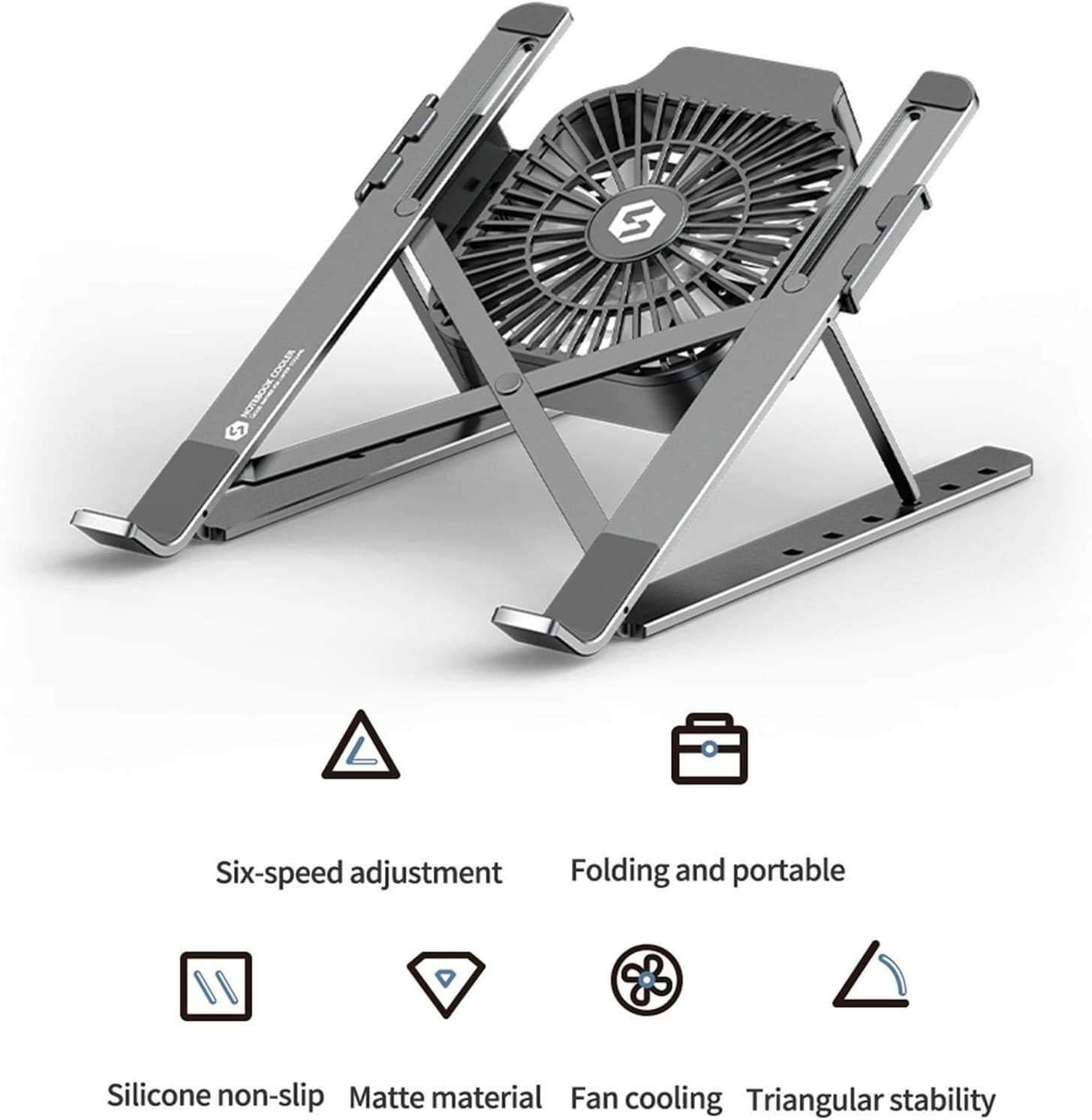Simplist LS3F Ergonomic Laptop Stand with Adjustable Height and Cooling ...