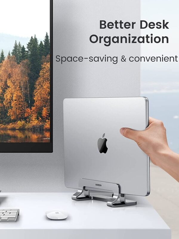 Ugreen Vertical Laptop Stand - Adjustable Laptop Holder - Simplist Desk