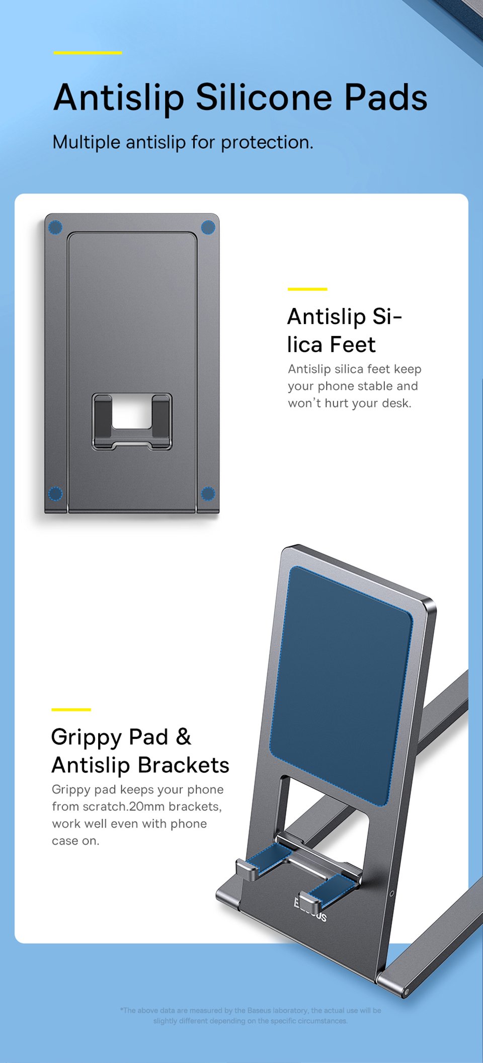 Baseus Foldable Desktop Phone Stand - Portable and Adjustable Universal ...