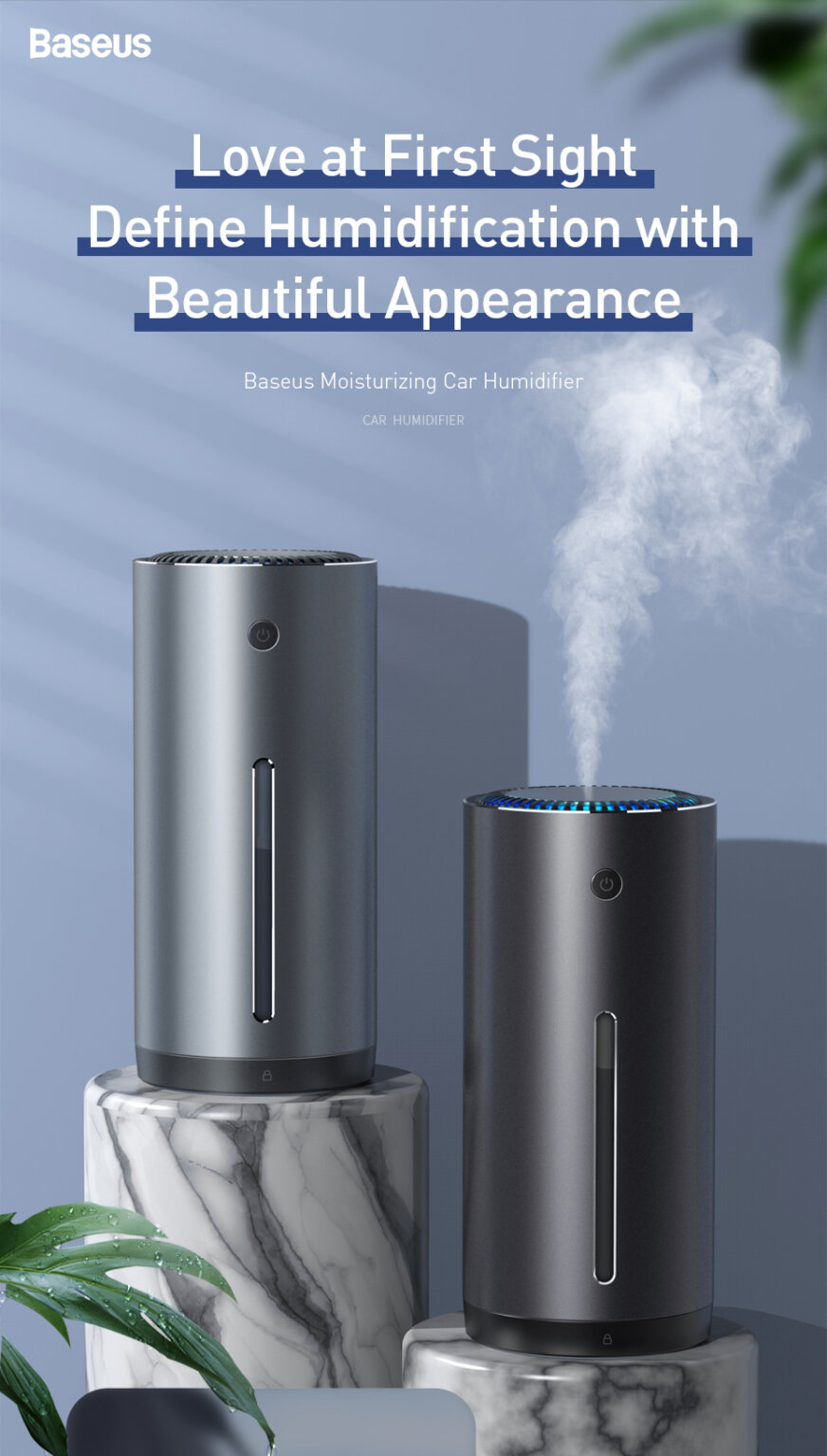 Baseus Humidifier and Aroma Essential Oil Diffuser - 75ml USB ...