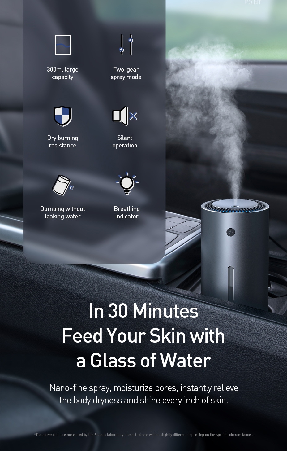 Baseus Humidifier and Aroma Essential Oil Diffuser - 75ml USB ...