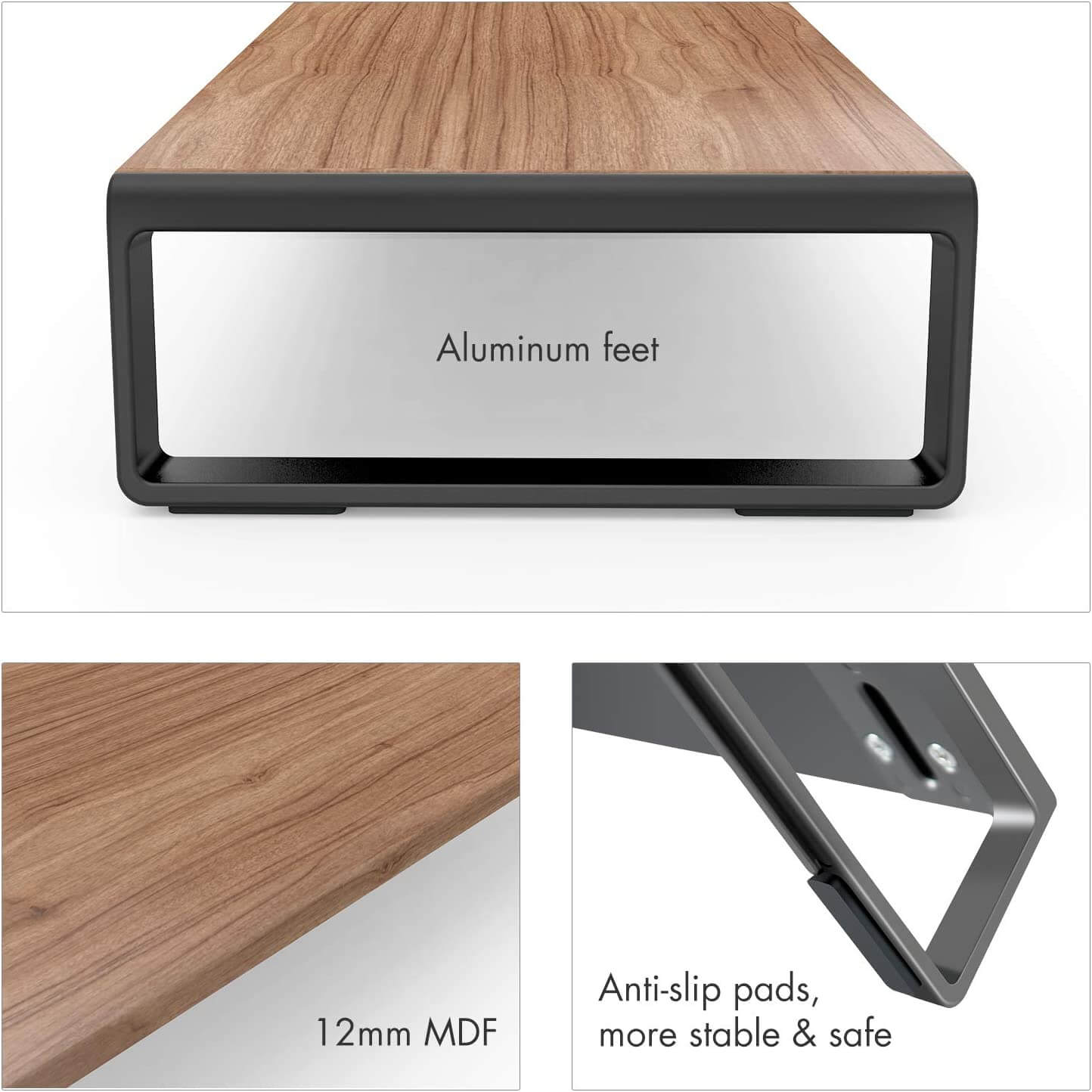 Simplist Upergo Ergonomic Monitor Stand Riser with Aluminum Feet ...