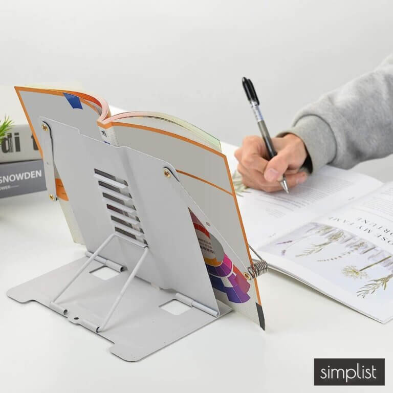 Simplist Book Stand - Ergonomic Portable Adjustable Book Holder Rest ...