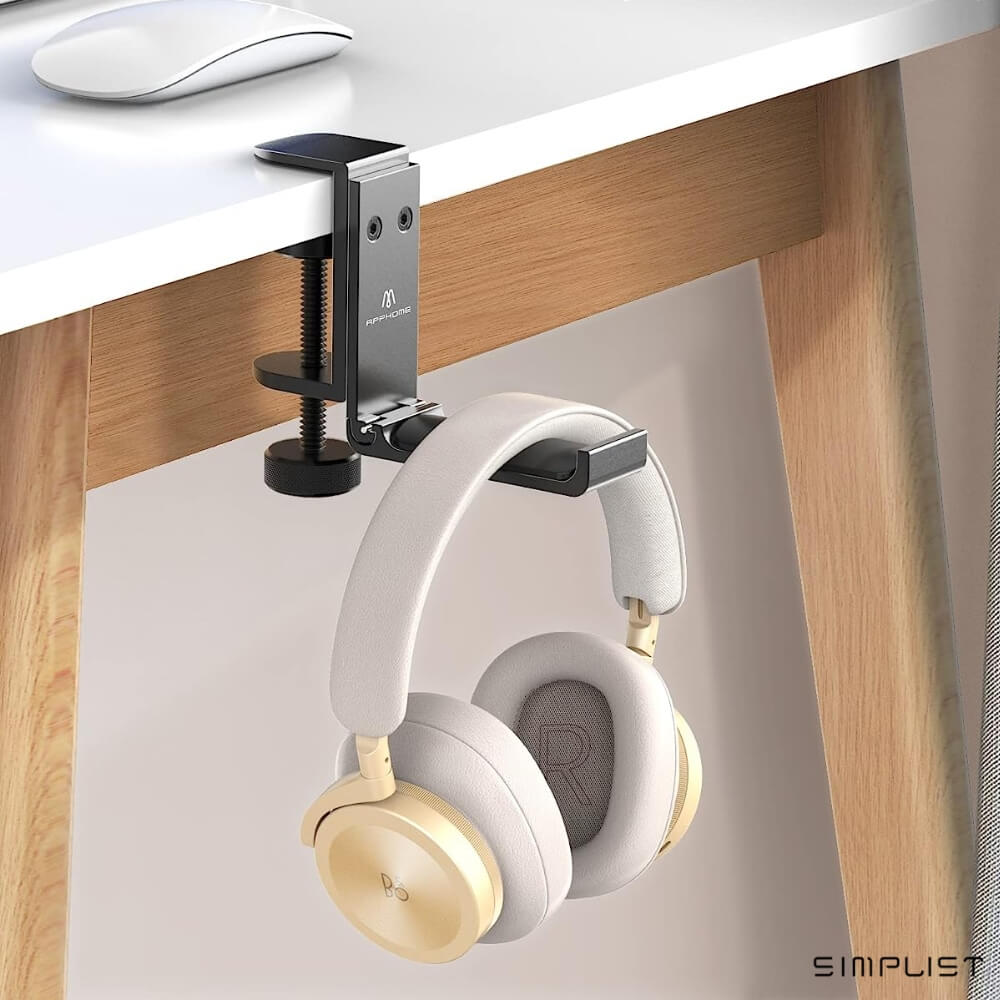 Simplist APPHOME Headphone Hanger Holder - Space-Saving Under Desk ...