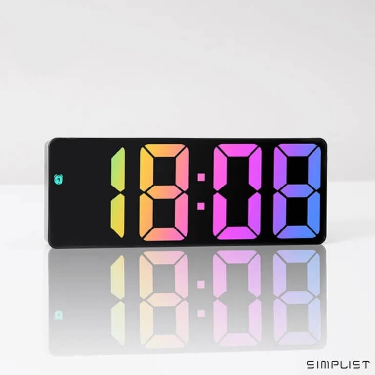 Simplist Ausyst LED RGB Digital Desktop Alarm Clock - Simplist Desk