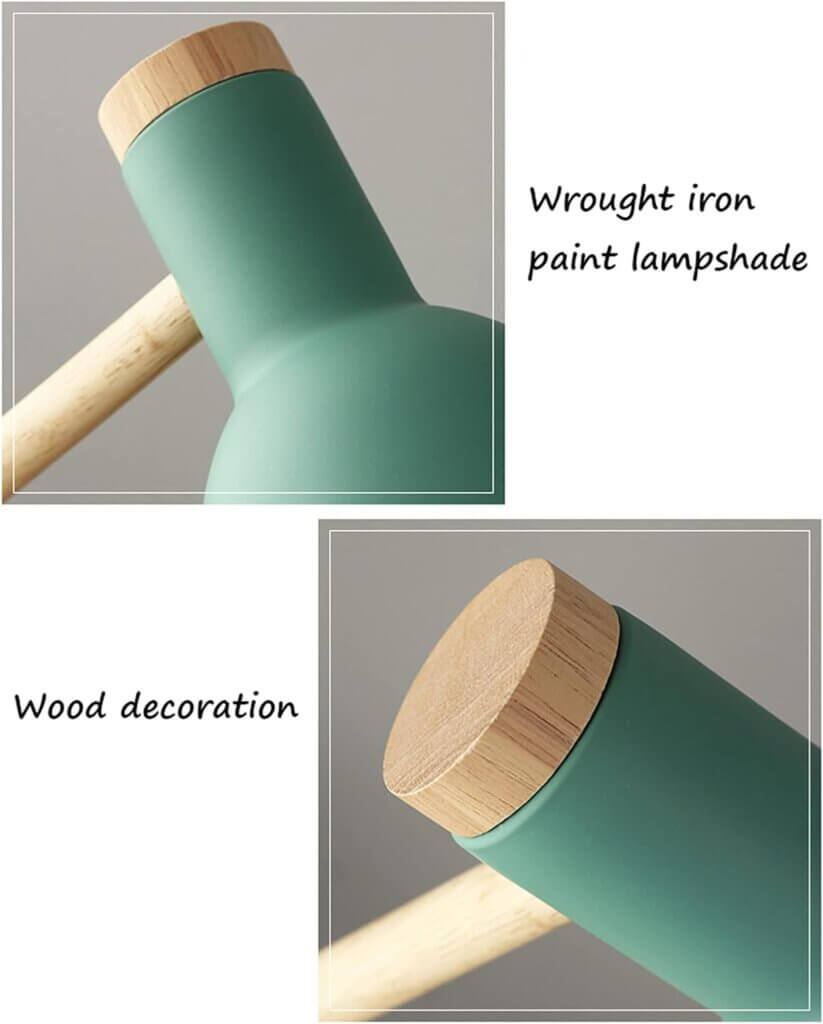 QLIGHA Nordic Wooden Folding Desk Lamp - Eye Protection Reading Table ...