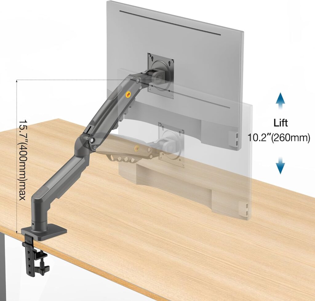 NB F80 Full Motion Swivel Monitor Arm with Gas Spring for 17-30 ...