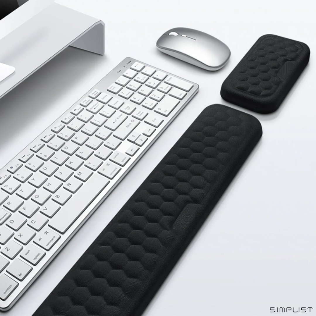 ErgoEase Keyboard and Mouse Wrist Rest Set - Desk Armrest, Elbow, and ...