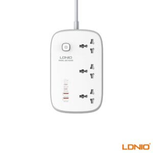 LDNIO SC3416 - 3250W Power Strip with 3 Universal Outlets, 2 USB-A + 2 ...