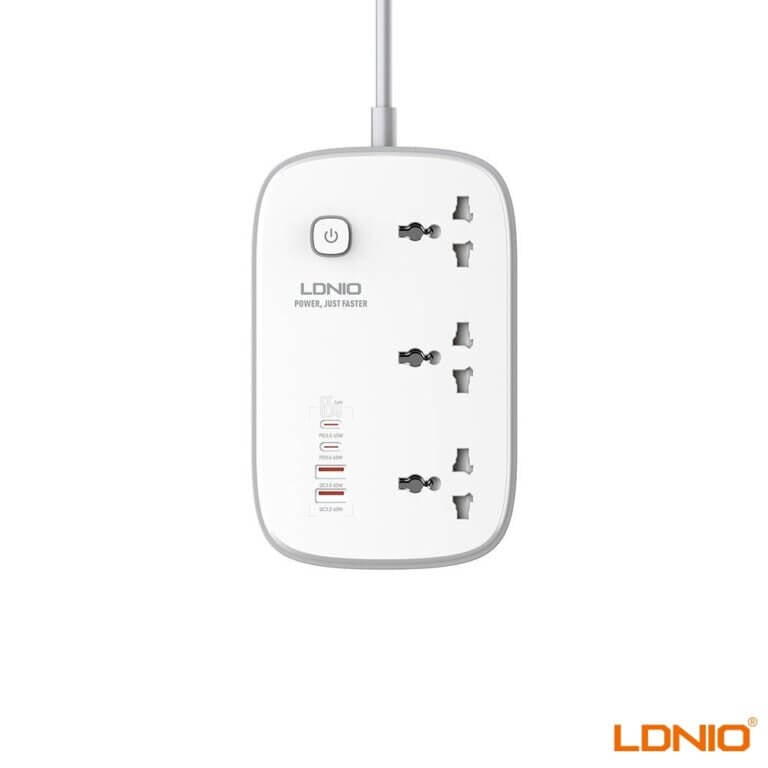 LDNIO SC3416 - 3250W Power Strip with 3 Universal Outlets, 2 USB-A + 2 ...