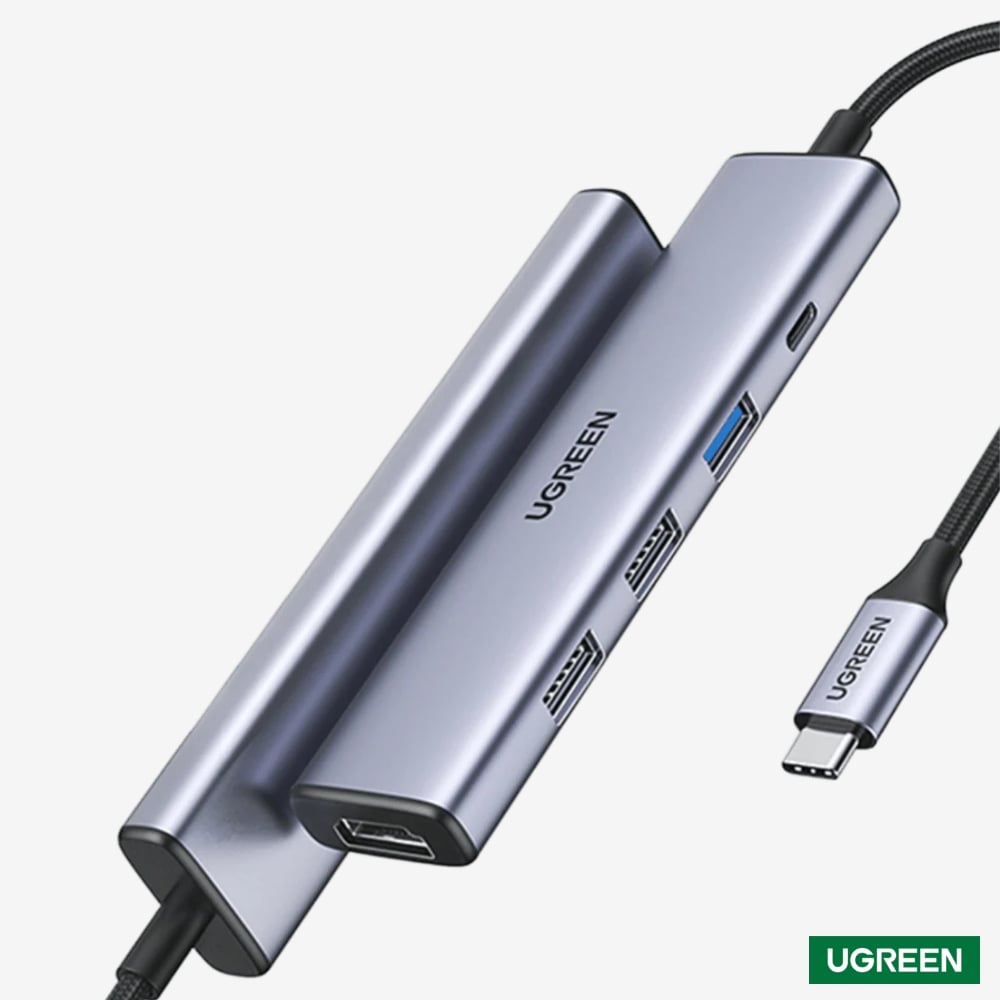 Ugreen Revodok 105 5-in-1 USB-C Hub (100W PD, 4K@30Hz HDMI) - Model 15495 - Simplist Desk