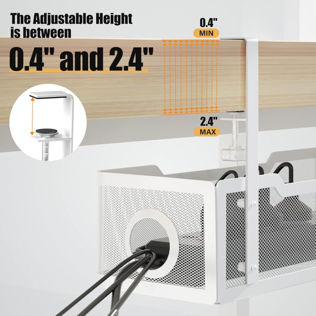 Cinati Under Desk Cable Management Tray Rack - Simplist Desk