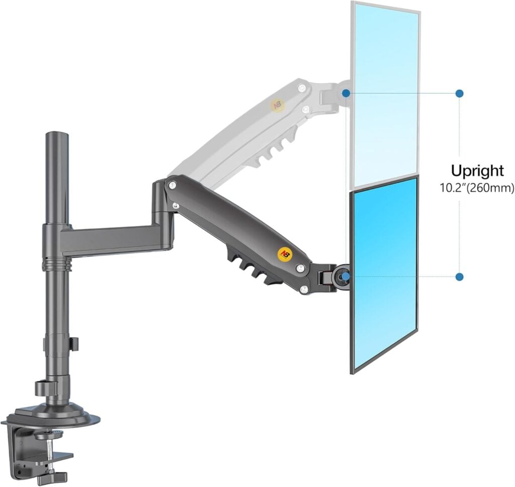 NB H100 Long Arm Heavy-Duty Single Monitor Arm for 17-30" Displays ...