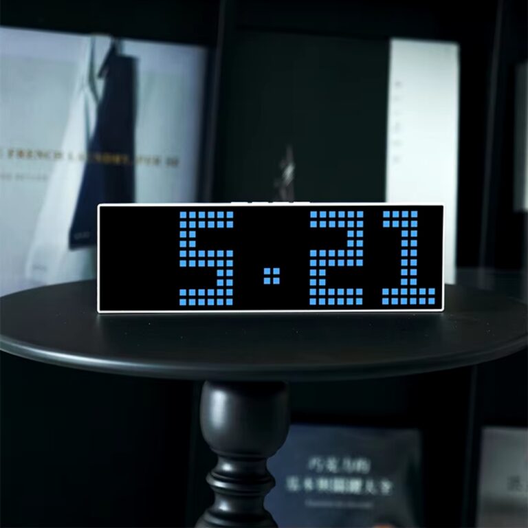 PixelTime S1 RGB Digital Desktop Clock - Auto Changing Colours ...