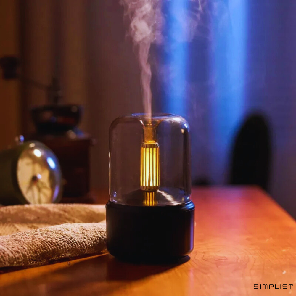 CalmCandle Ultrasonic Essential Oil Diffuser and Humidifier - Simplist Desk