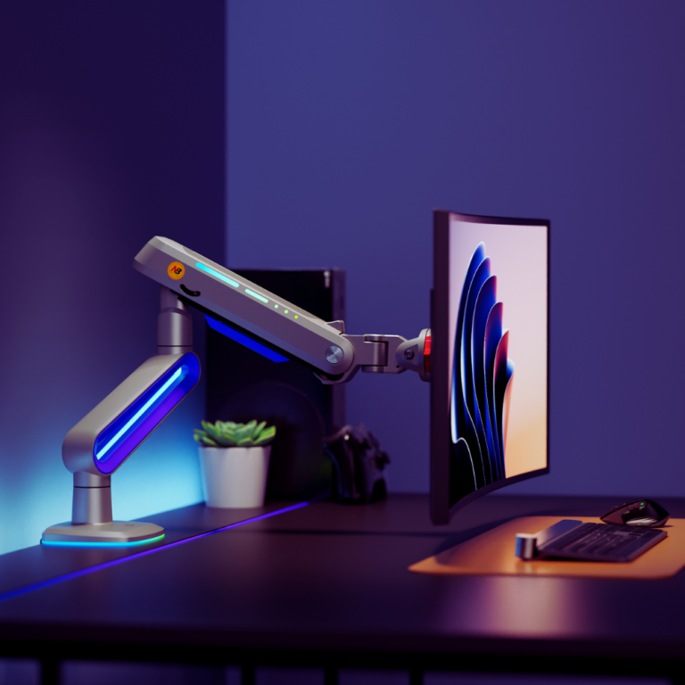 NB - G70 Heavy-Duty Ergonomic Monitor Arm for 32”-60” Ultrawide Screens ...