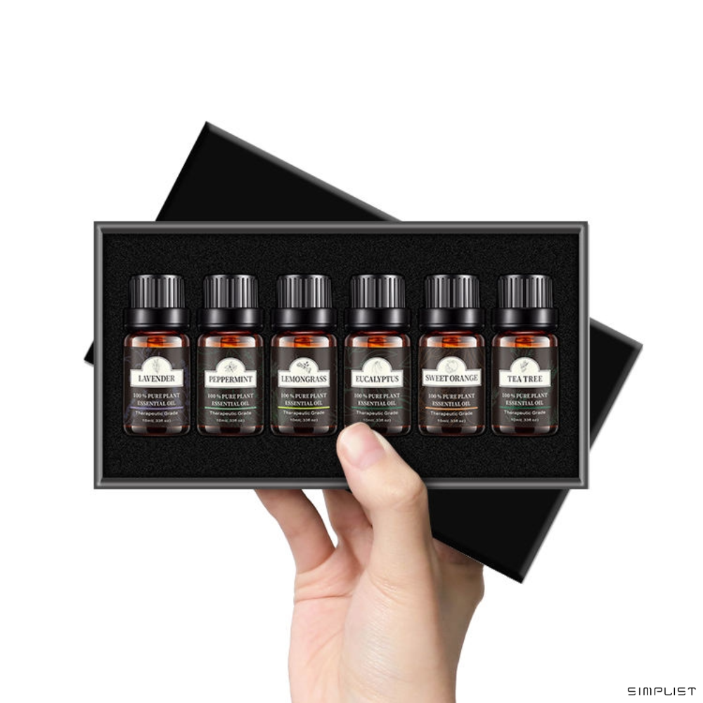 Airomaz Natural Therapeutic grade - Essential Oil (6) Pack - Simplist Desk