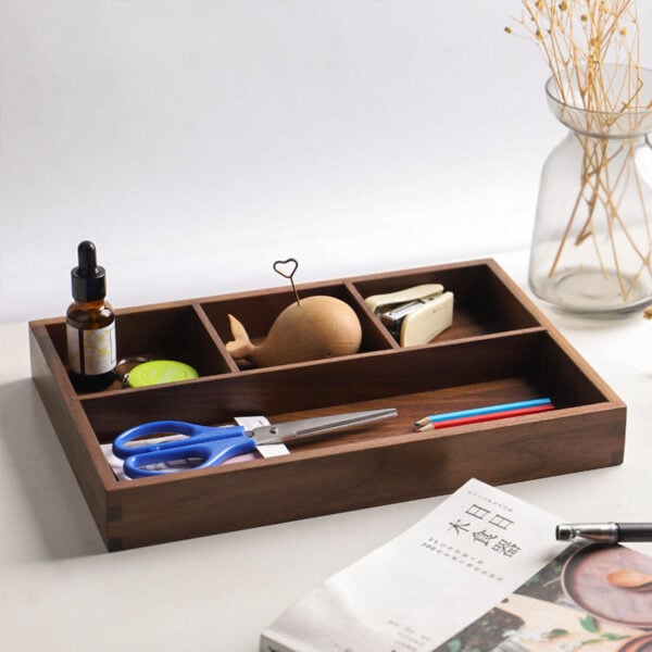 Premium Walnut Desk Organizer - The "C" Level Collection - Simplist Desk