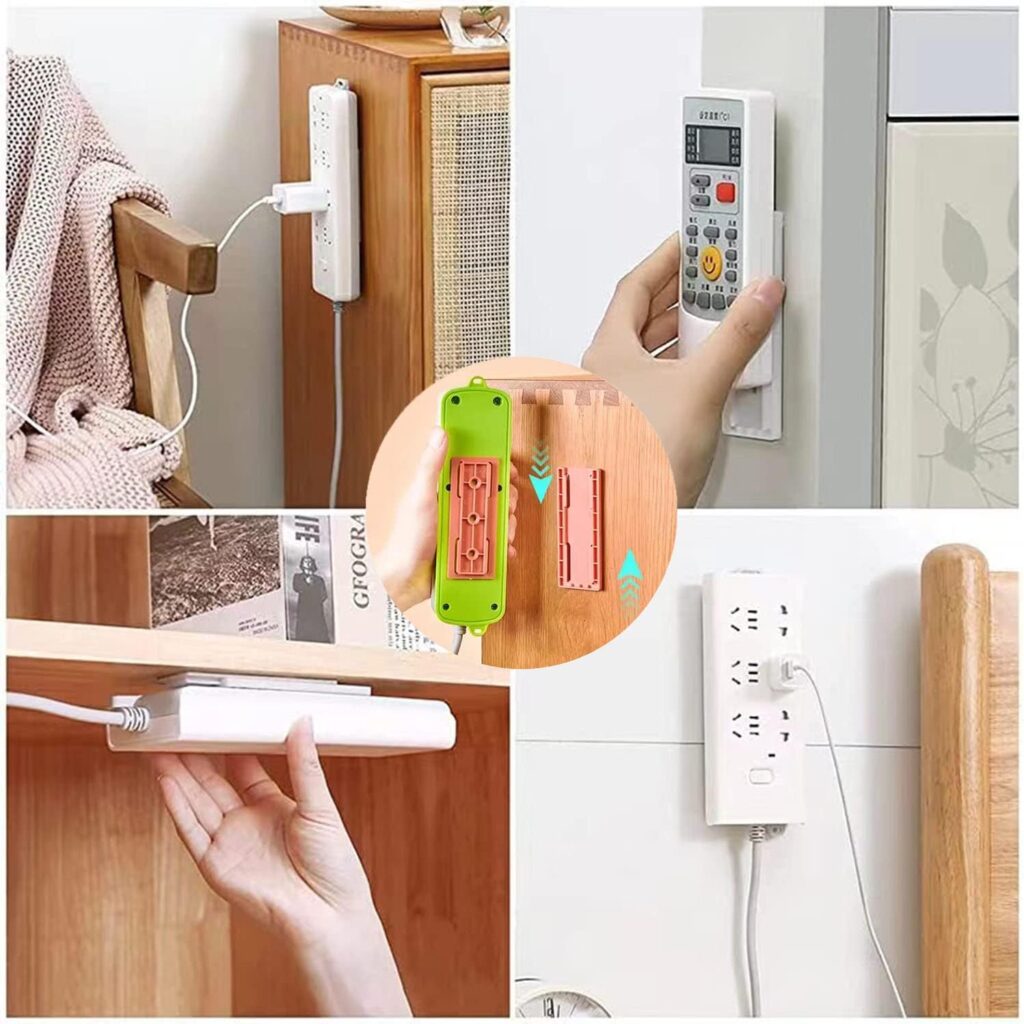 Toocki Adhesive Easy Removable Power Strip Holder (2 Packs) - Simplist Desk