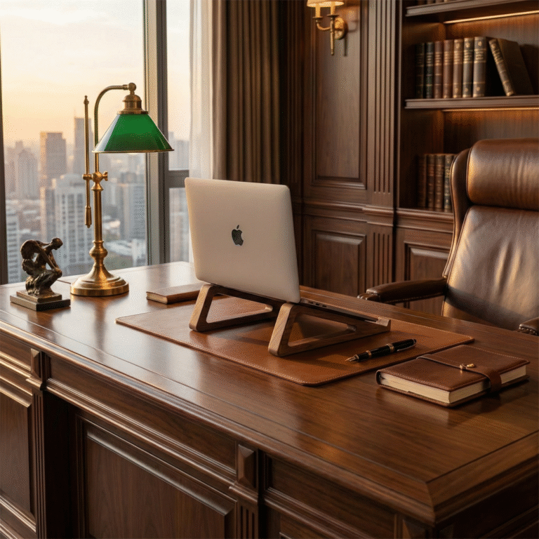 Organic Walnut Laptop Stand - "C level collection" - Simplist Desk